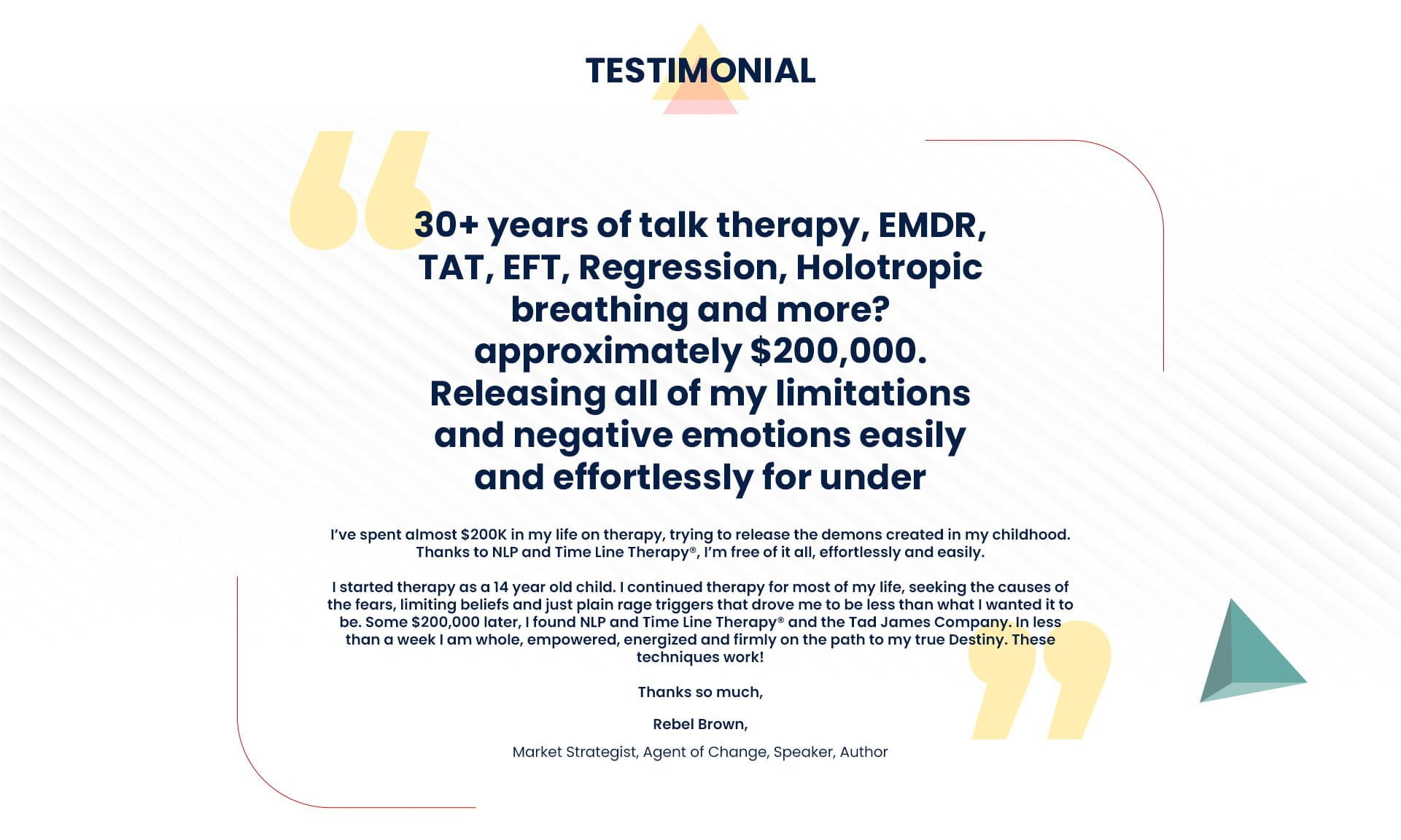 Ad Asset - Conversion Page - NLP Coaching & Time Line TherapyR - The Tad James Co